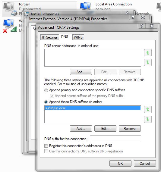 SSL not passing DNS - Fortinet Community