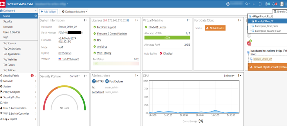 Technical Tip: How to view unit dashboards in the ... - Fortinet Community