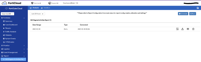 Technical Tip: FortiGate Cloud Report without subs... - Fortinet Community