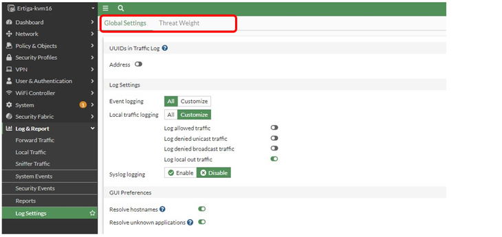 Technical Tip: 'Local Logs' and 'Local' reports ta... - Fortinet Community