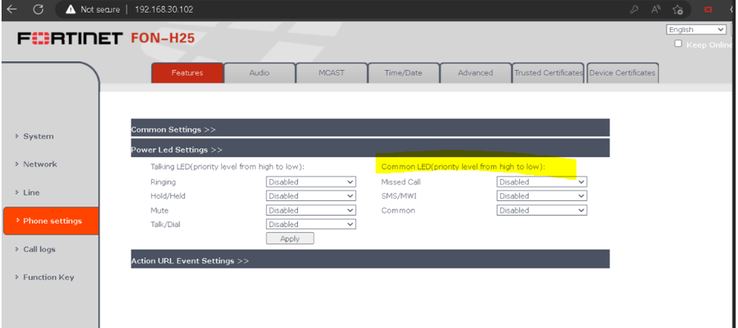 Technical Tip: How to stop red blink in FortiFone... - Fortinet Community