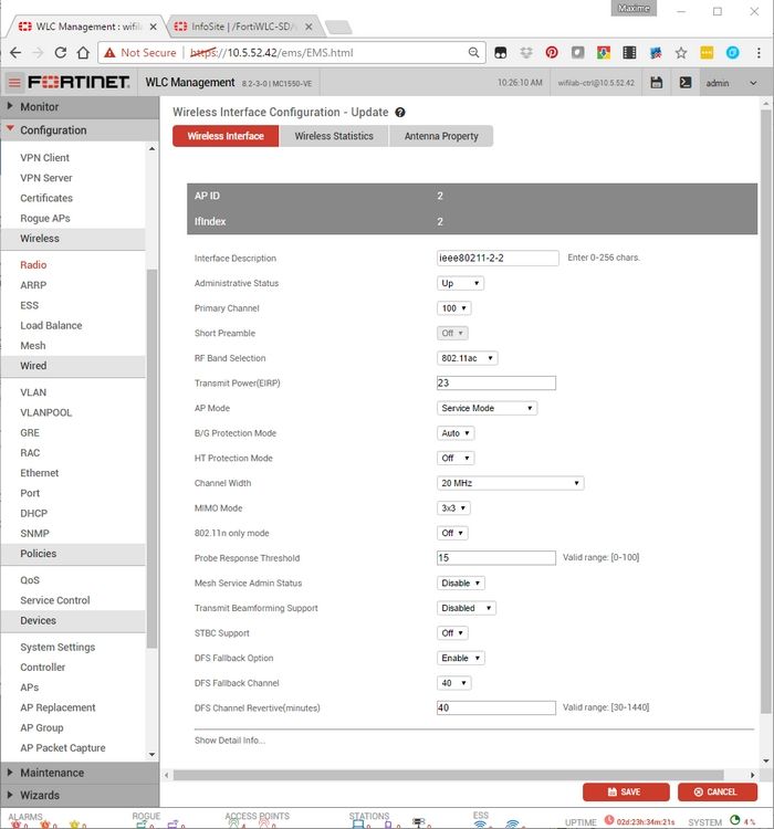 Technical Note: Virtual Cell DFS protection - Fortinet Community