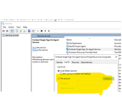 Technical Tip: How to change the password of FSSO ... - Fortinet Community