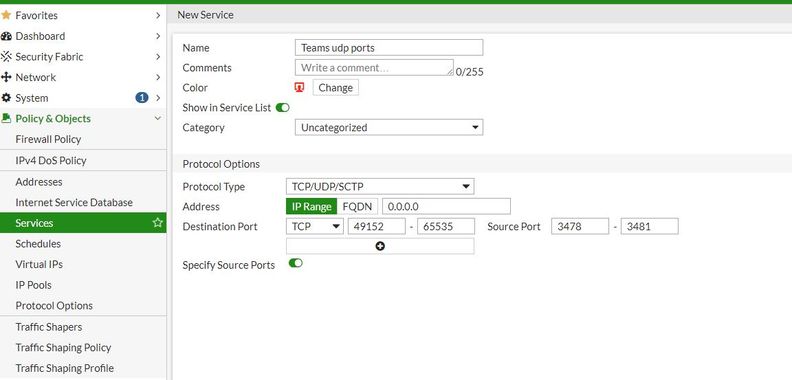 Technical Tip: Using Microsoft Teams with DOS Poli... - Fortinet Community