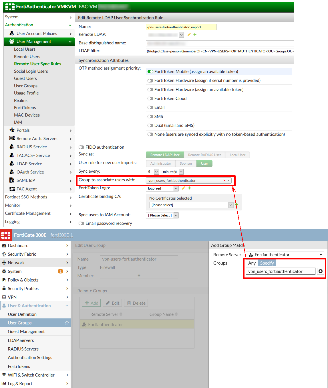 Solved: Fortiauthenticator groups of vpn users and fortit... - Fortinet ...