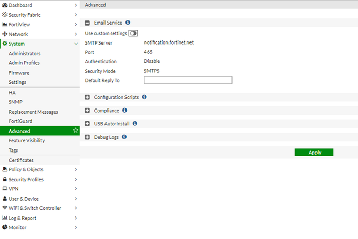 Technical Tip: How to configure alert email settin... - Fortinet Community
