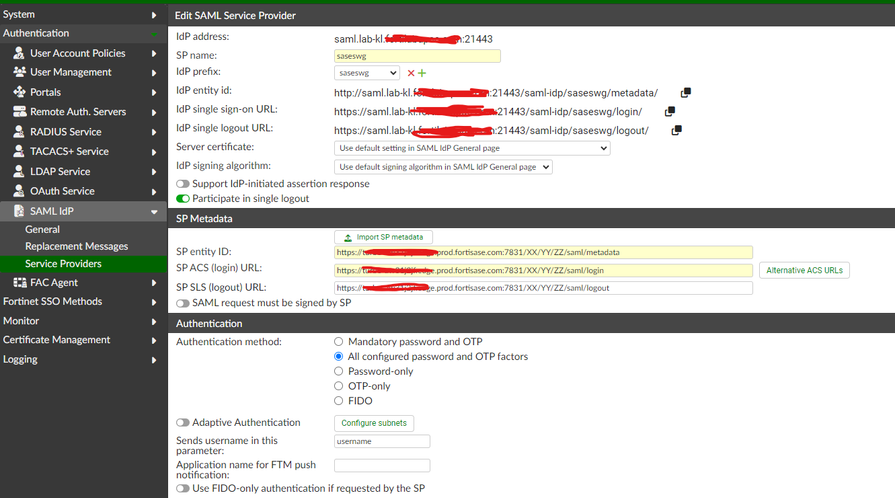 Technical Tip: Exempt SAML URL is required for SWG... - Fortinet Community