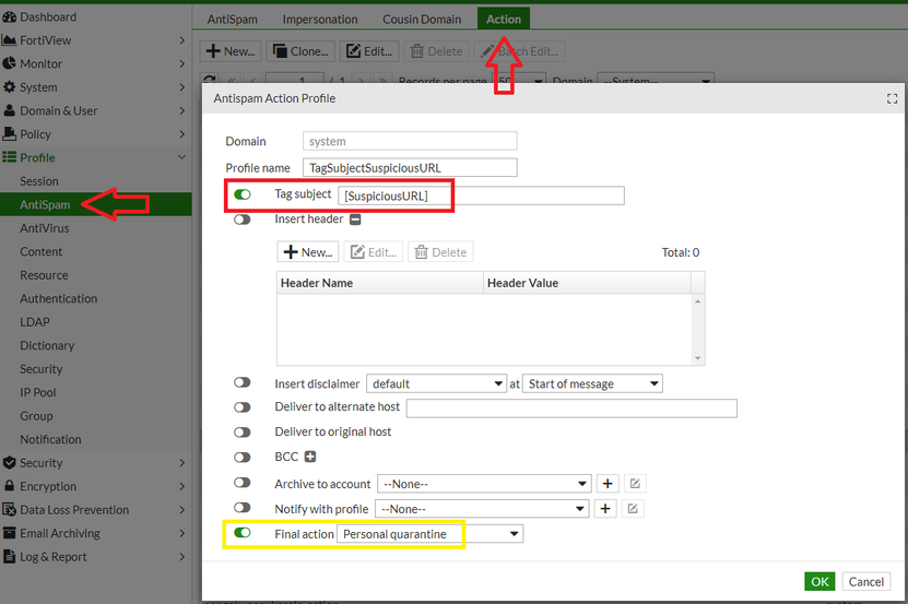 Technical Tip: Append specific keywords to email s... - Fortinet Community