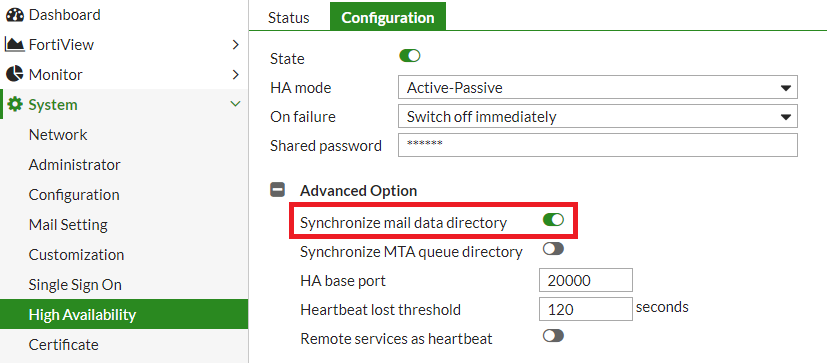 Technical Tip: FortiMail HA synchronization interv... - Fortinet Community