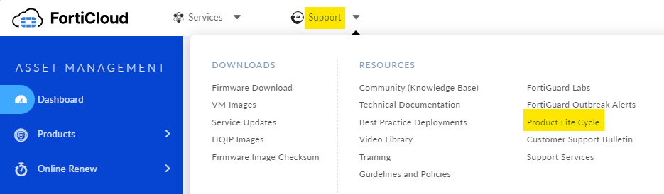 Technical Tip: Product Life Cycle Information on F... - Fortinet Community