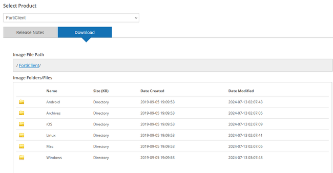 Technical Tip: How to download different or old ve... - Fortinet Community