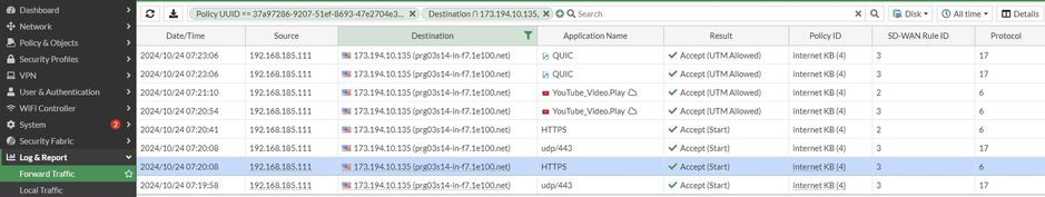 Technical Tip: Application control does not steer ... - Fortinet Community