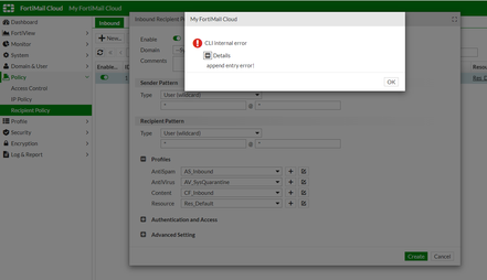 Technical Tip: Known Issue : FortiMail Cloud | CLI... - Fortinet Community