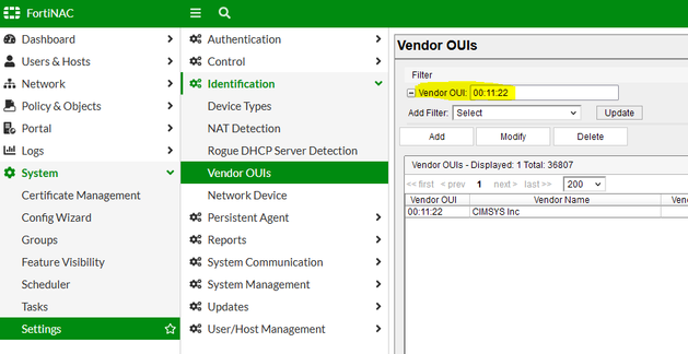 Troubleshooting Tip: New vendor OUI missing from t... - Fortinet Community