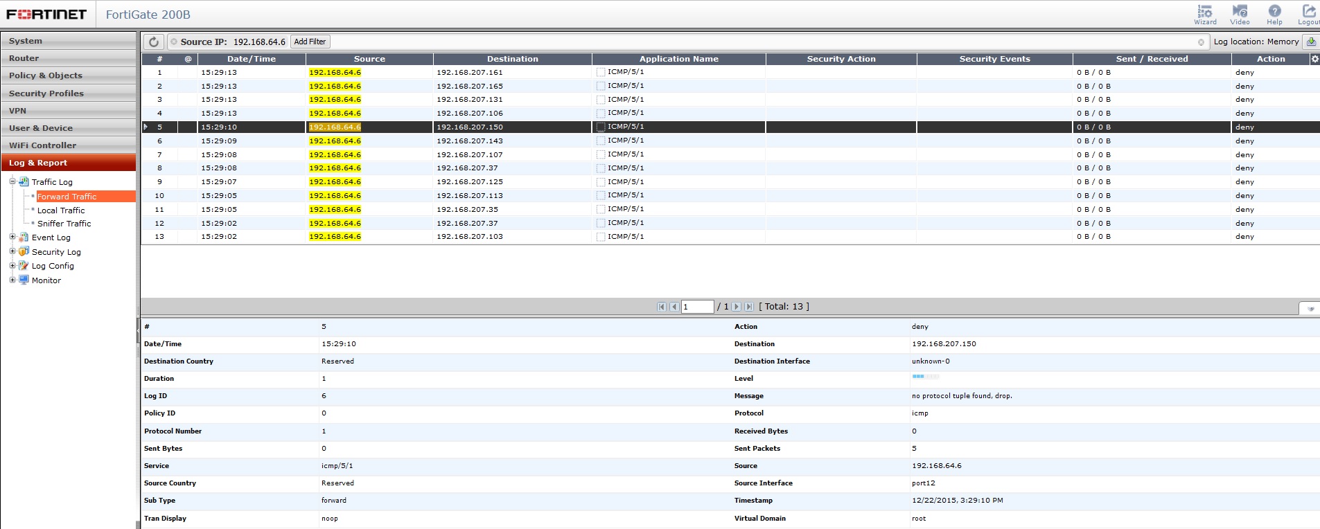 ICMP Error Codes Fortinet Community