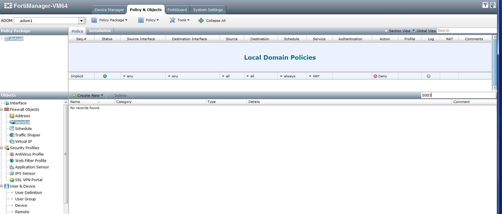 Technical Tip: Search a firewall service in ADOM o... - Fortinet Community