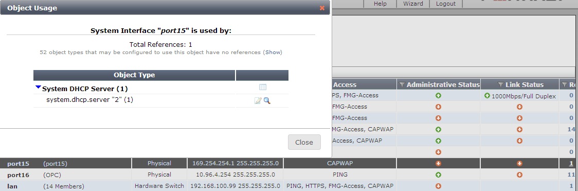 200D Delete Interafce Option not available - Fortinet Community