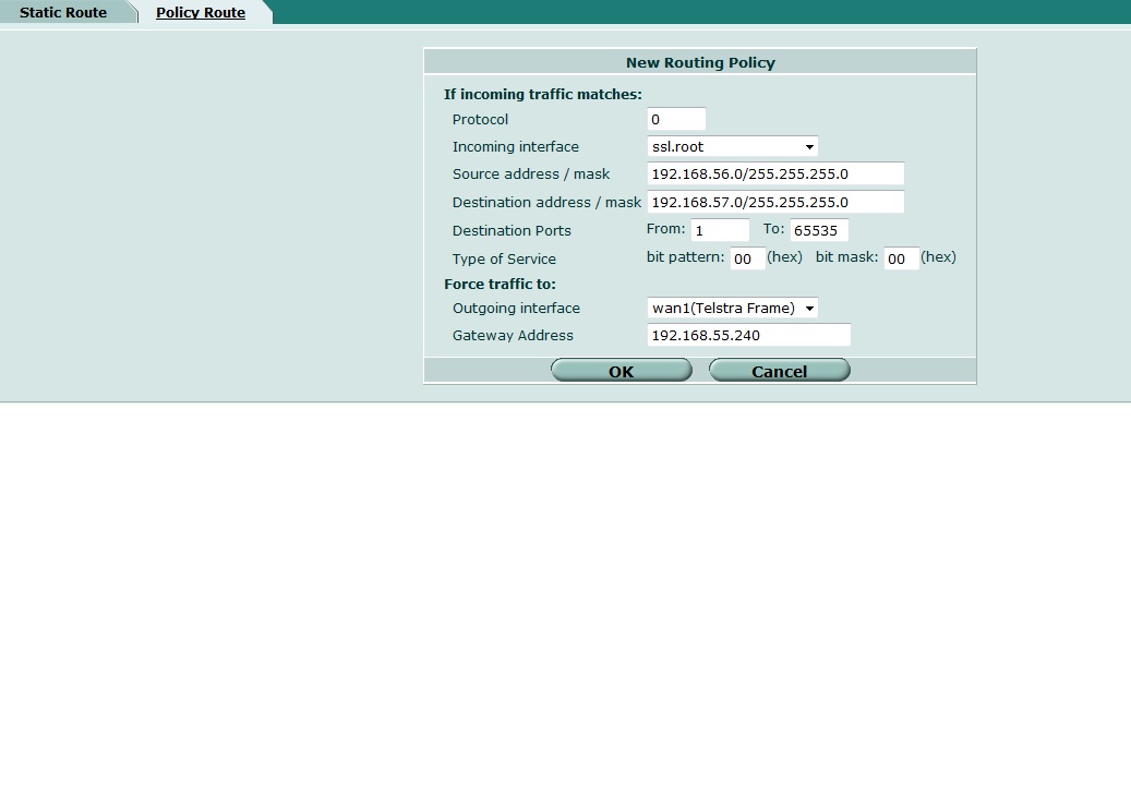 Fortigate 100A static route - Fortinet Community