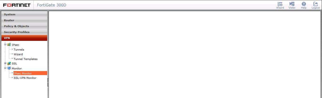 Fortigate 300C - 5.2.2 - VPN Monitor is blank afte... - Fortinet Community