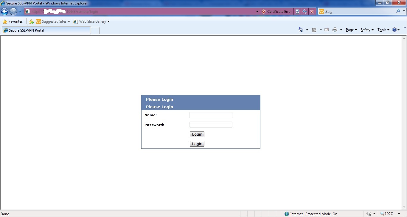 SSLVPN portal appearance Error - Fortinet Community
