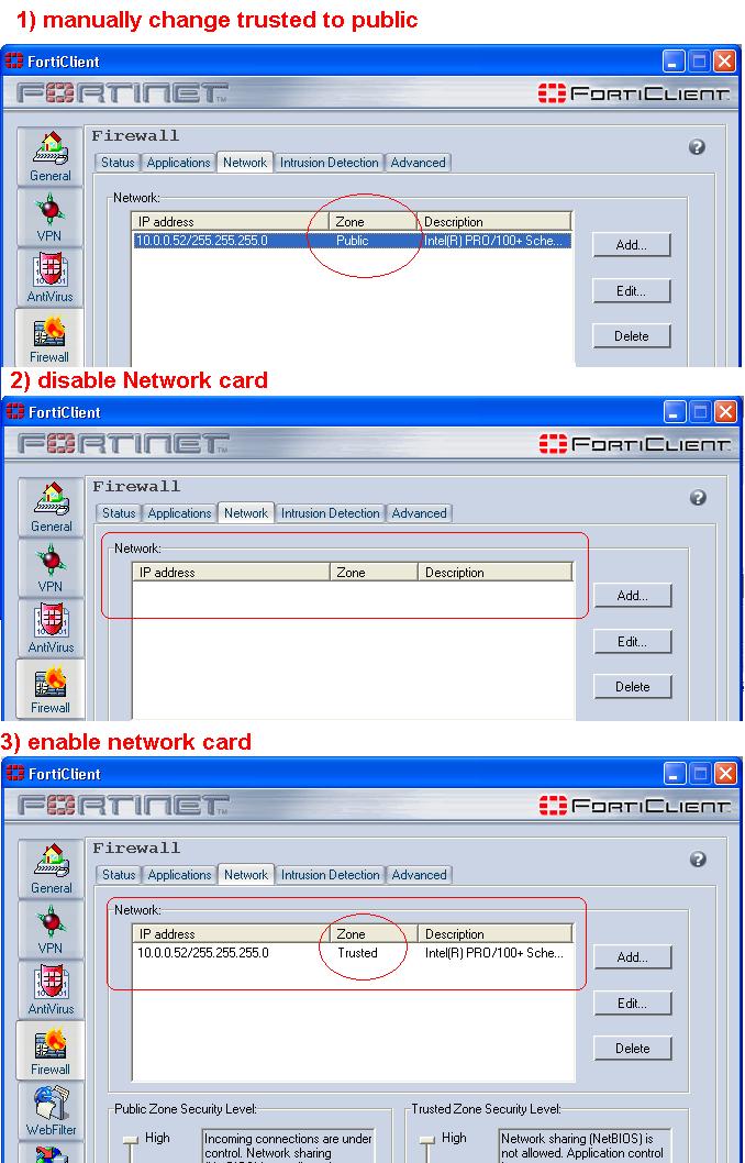 How to set default setting value for network zone... - Fortinet Community
