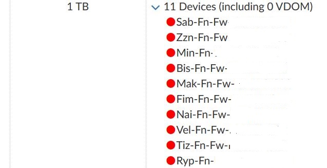 FortiAnalyzer ADOM devices show off red - Fortinet Community