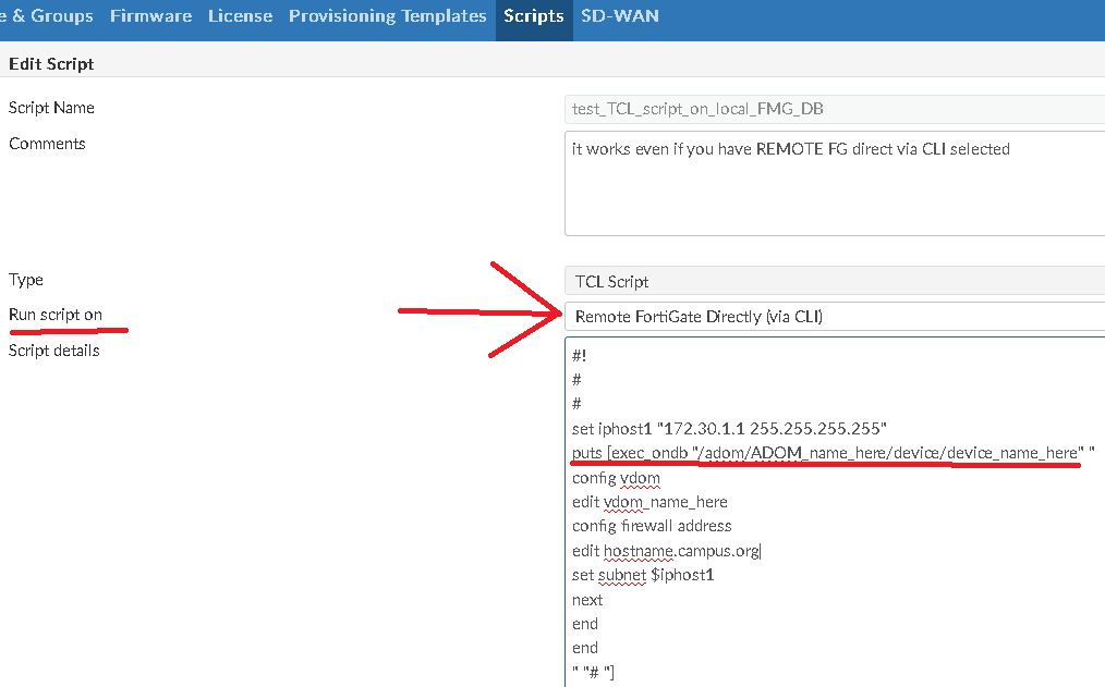 How To Run TCL Script Against ADOM s Policy Packag Fortinet Community