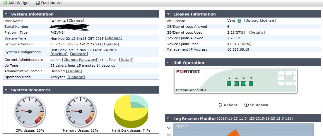 FortiAnalyzer // Disk Usage Question - Fortinet Community