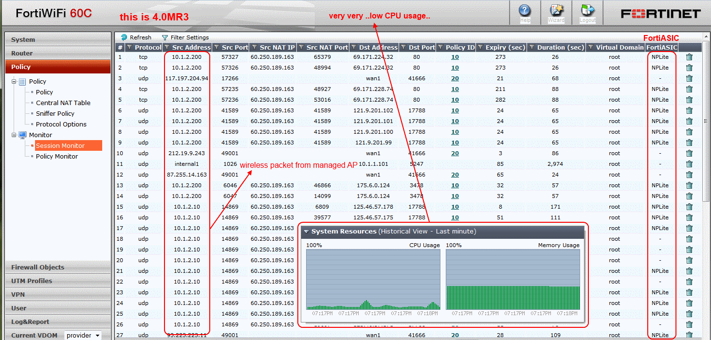 why does the wireless packet flow can NOT be acce... - Fortinet Community