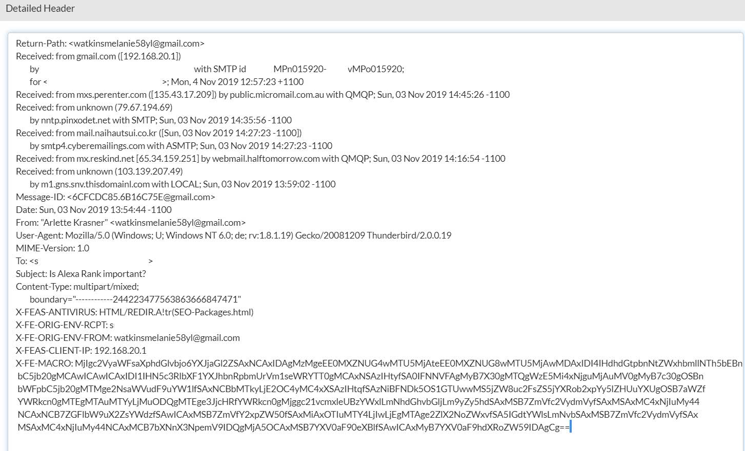 Solved: Re: [FortiMail] The mail message logs are showing ...