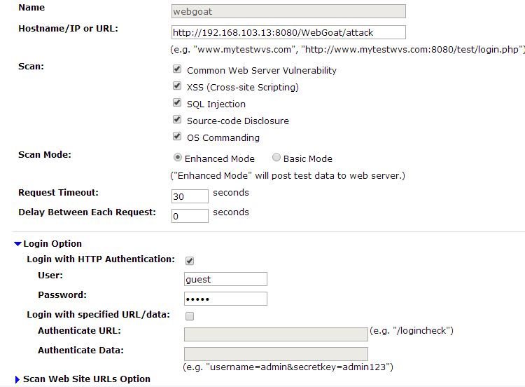 Vulnerability scanning WebGoat server? - Fortinet Community