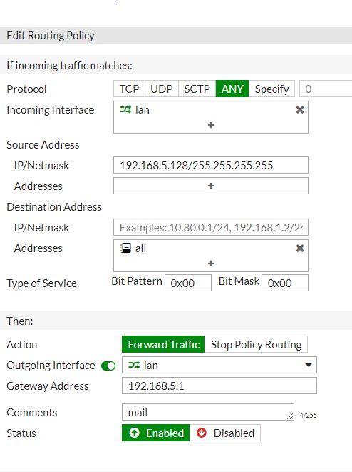 Policy based routing - Fortinet Community