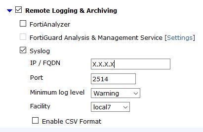 SPLUNK like SYSLOG Server - Fortinet Community