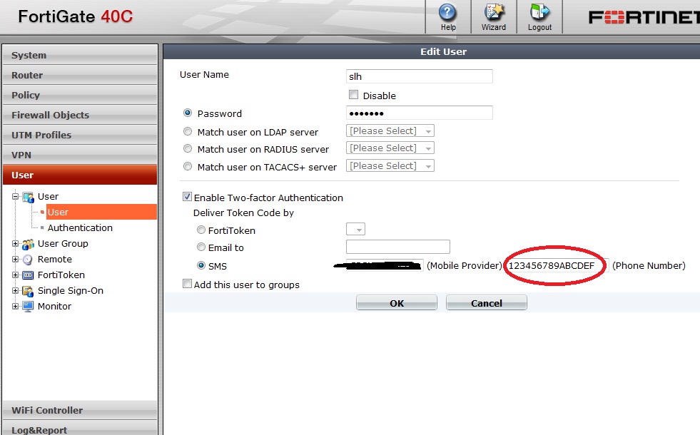 Fortigate Two-factor Authentication, SMS Phone Nu... - Fortinet Community