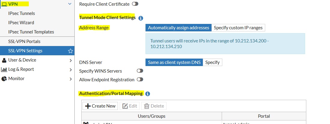 [SSL-VPN] [FortiGate] Address Range vs Source IP P... - Fortinet Community
