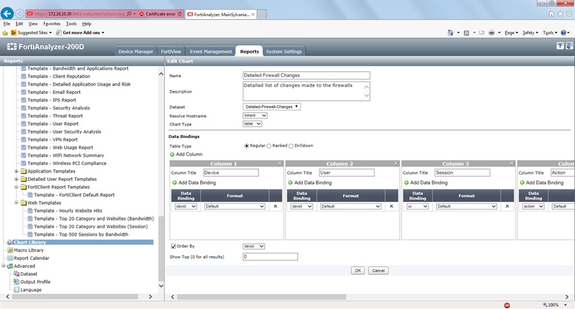 Solved: Custom Report - Detailed Firewall Changes - Fortinet Community