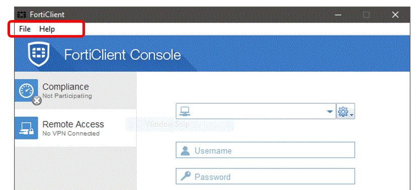 [SOLVED] FortiClient without menu bar? - Fortinet Community