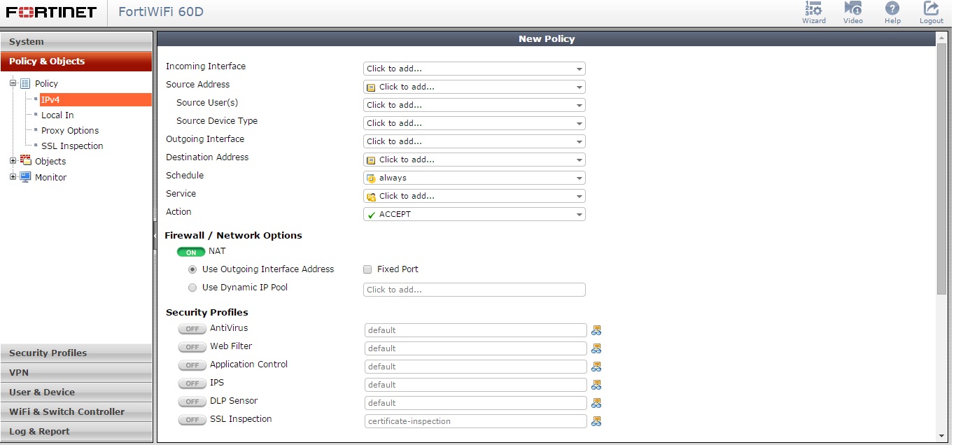 user identity policy not supported on Fortigate 60... - Fortinet Community
