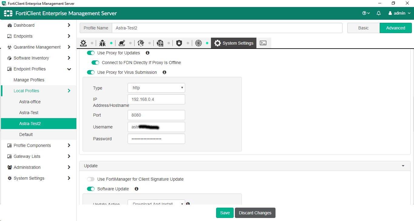 FortiClient EMS 6.0.2 build 0106 - proxy settings ... - Fortinet Community