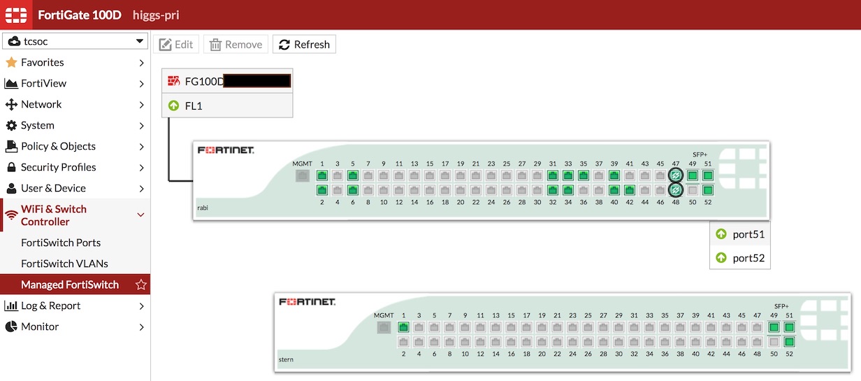 FortiSwitch stack managed by FortiGate HA Cluster ... - Fortinet Community