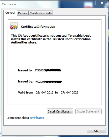 HTTPS Deep Scanning and certificate errors - Fortinet Community